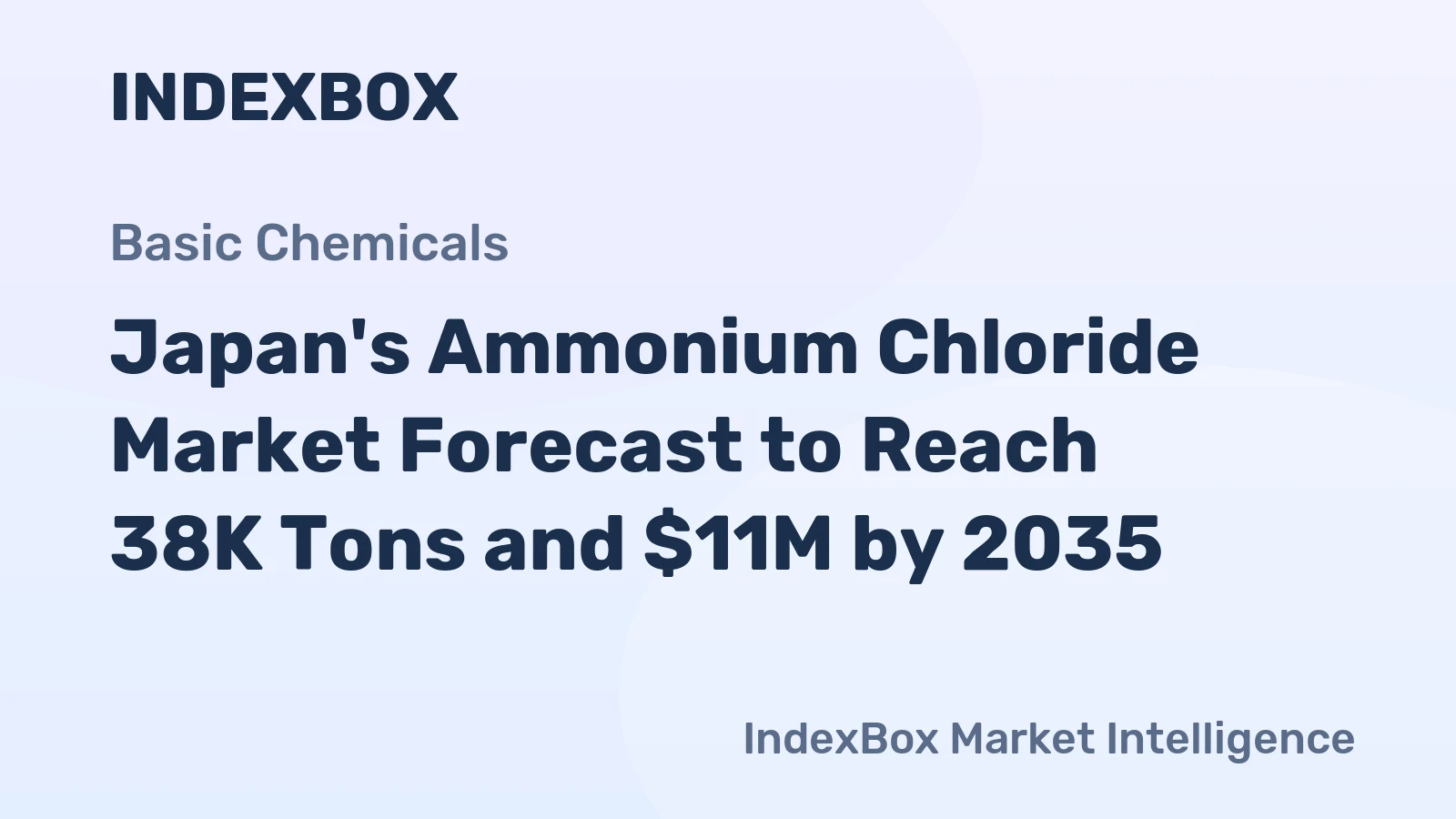 Japan's Ammonium Chloride Market Forecast to Reach 38K Tons and $11M by 2035