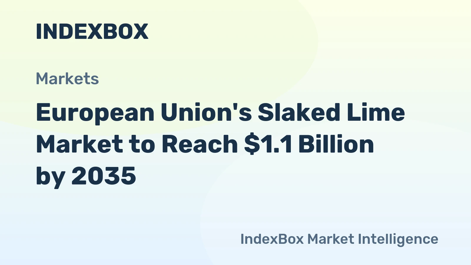 European Union's Slaked Lime Market to Reach $1.1 Billion by 2035