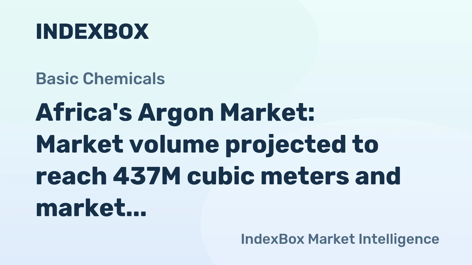 Africa's Argon Market: Market volume projected to reach 437M cubic meters and market value to $866M by 2035