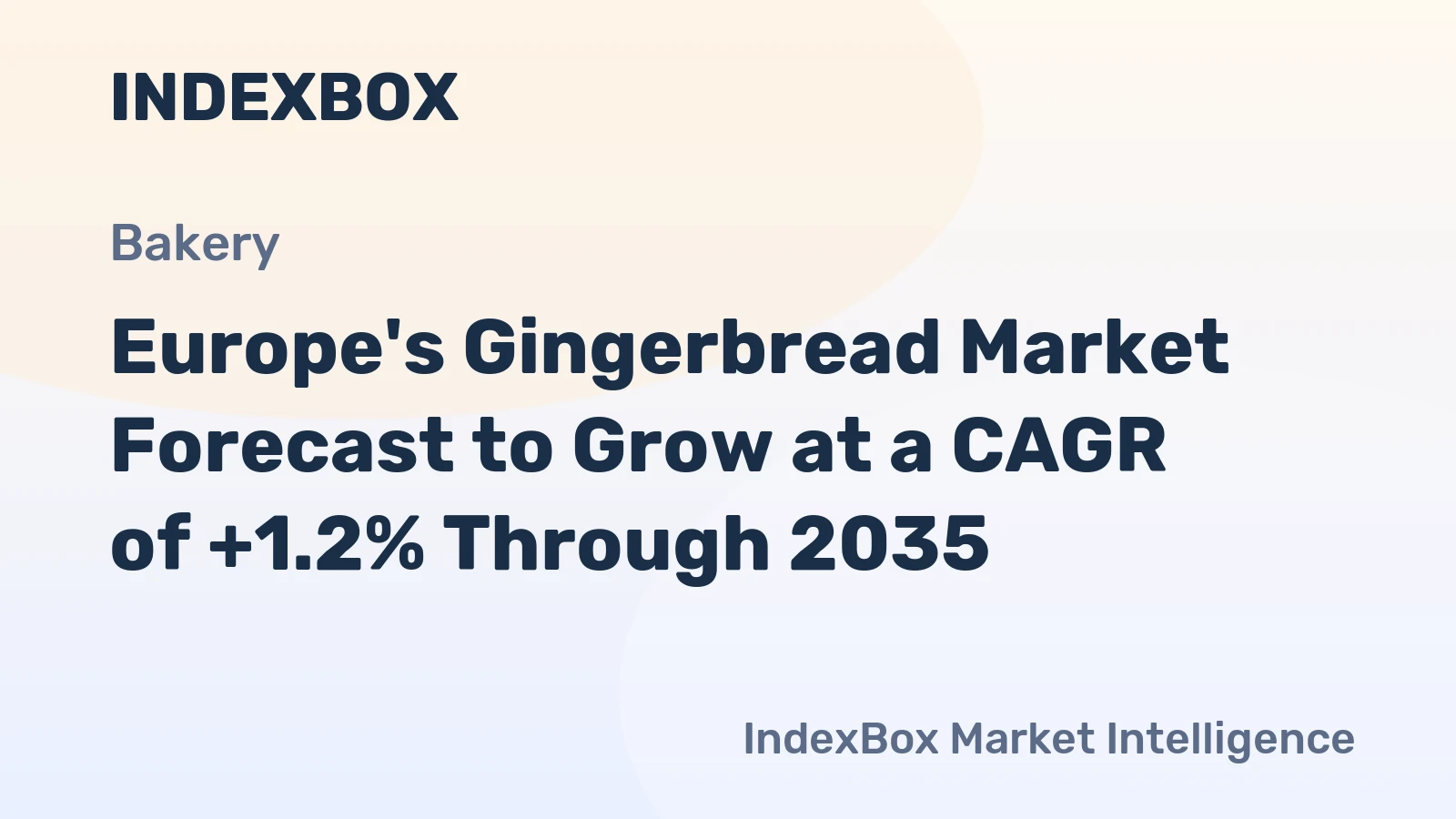 Europe's Gingerbread Market Forecast to Grow at a CAGR of +1.2% Through 2035