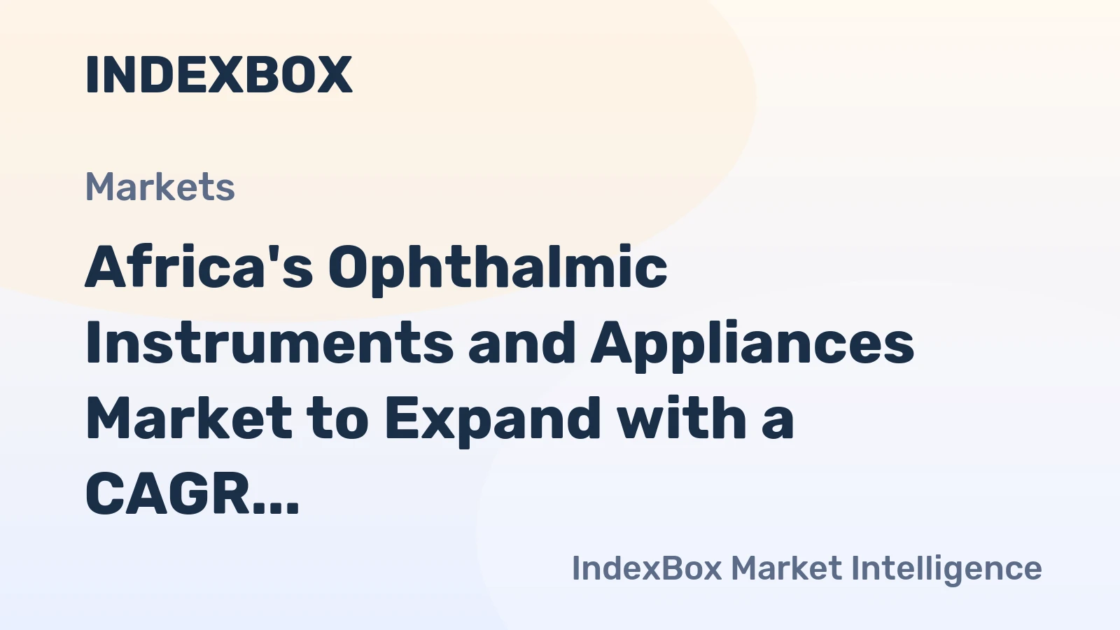 Africa's Ophthalmic Instruments and Appliances Market to Expand with a CAGR of +1.2% from 2024 to 2035