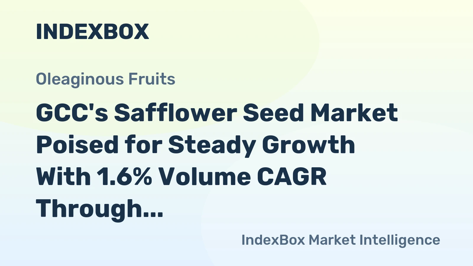 GCC's Safflower Seed Market Poised for Steady Growth With 1.6% Volume CAGR Through 2035