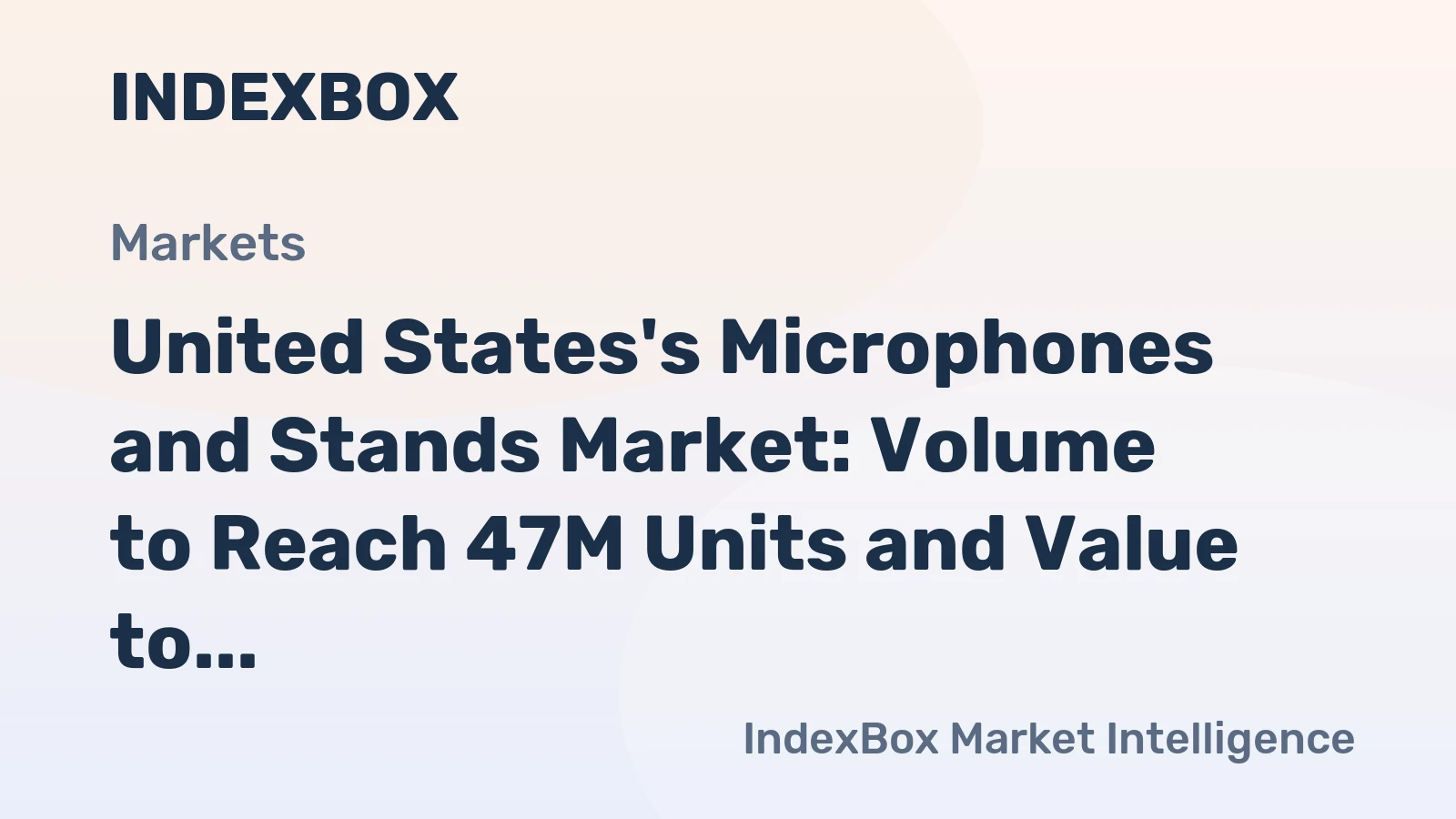 United States's Microphones and Stands Market: Volume to Reach 47M Units and Value to Hit $545M by 2035