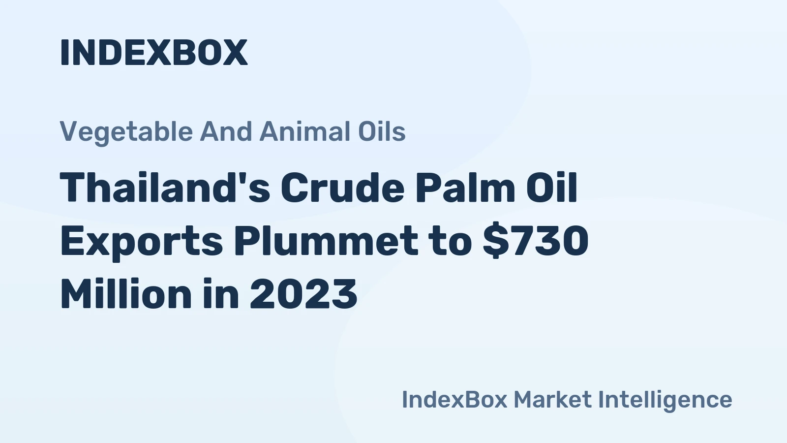 Thailand's Crude Palm Oil Exports Plummet to $730 Million in 2023