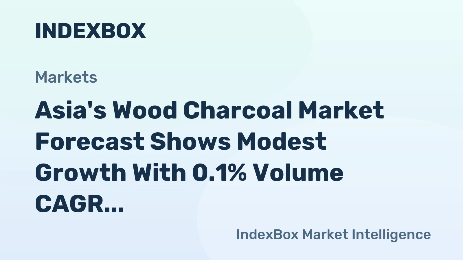 Asia's Wood Charcoal Market Forecast Shows Modest Growth With 0.1% Volume CAGR Through 2035