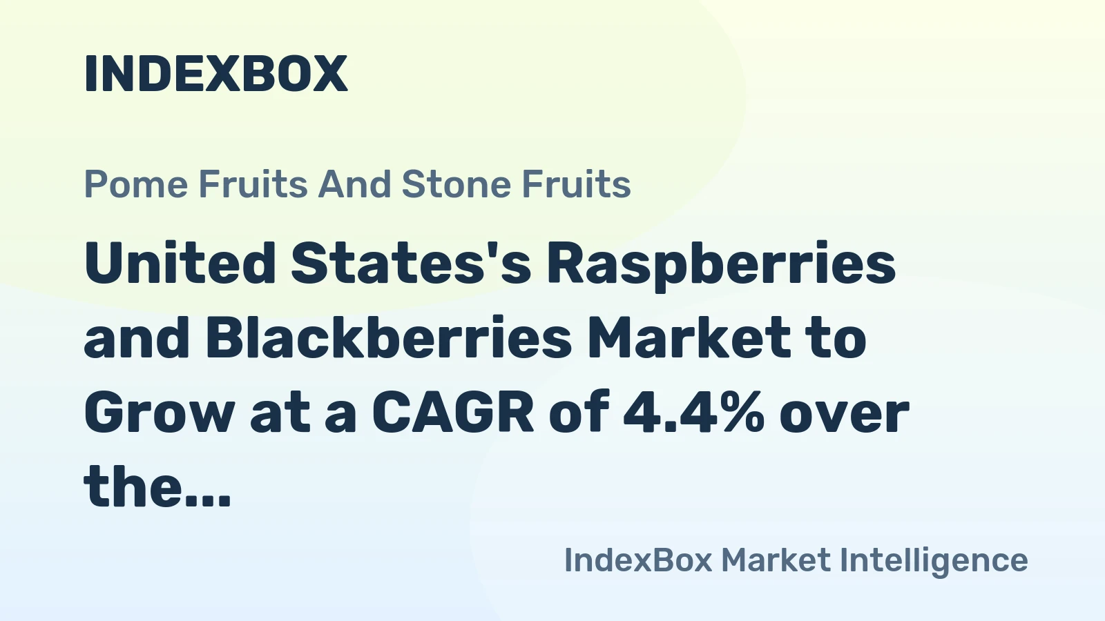 United States's Raspberries and Blackberries Market to Grow at a CAGR of 4.4% over the Next Decade
