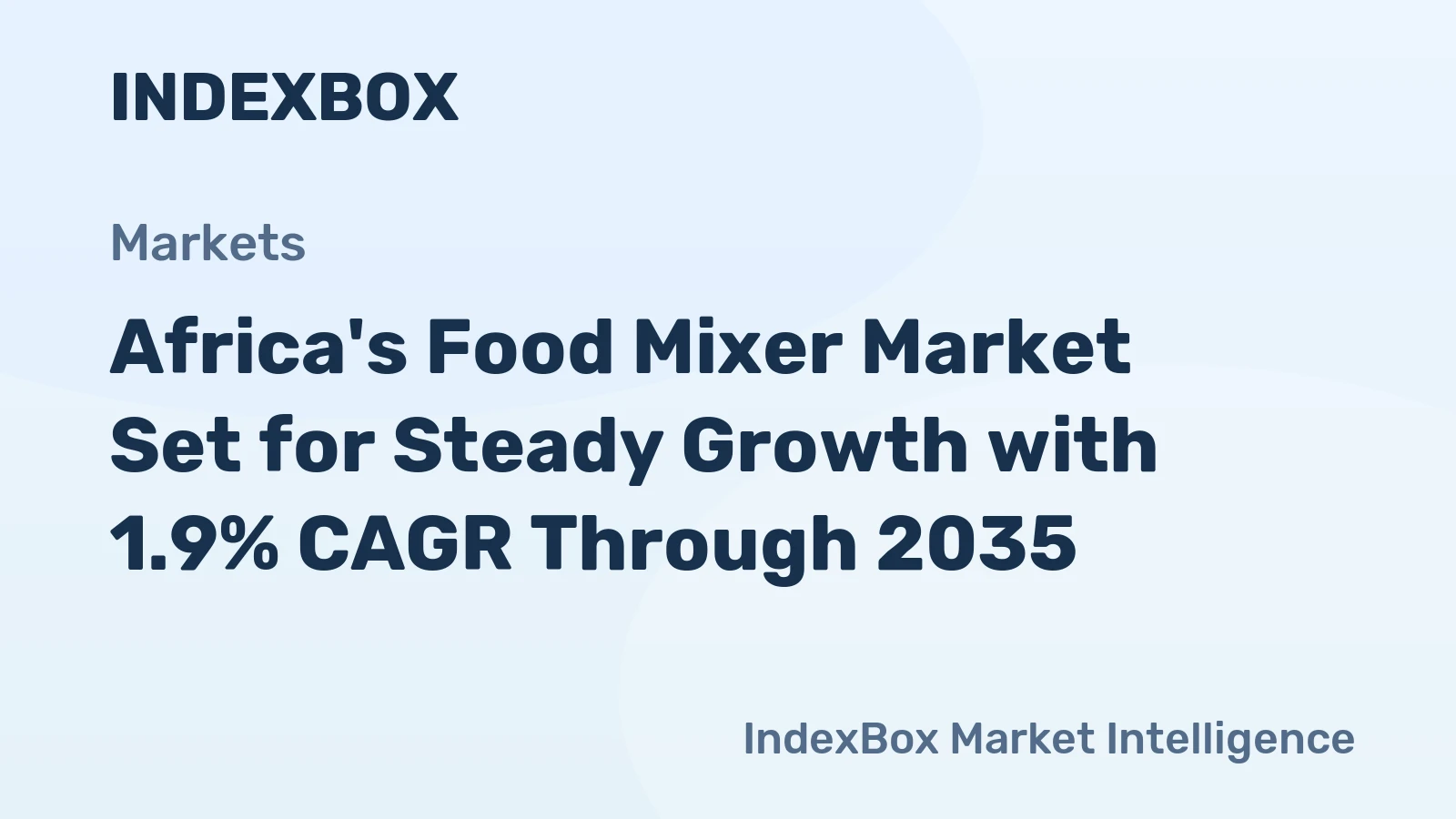 Africa's Food Mixer Market Set for Steady Growth with 1.9% CAGR Through 2035