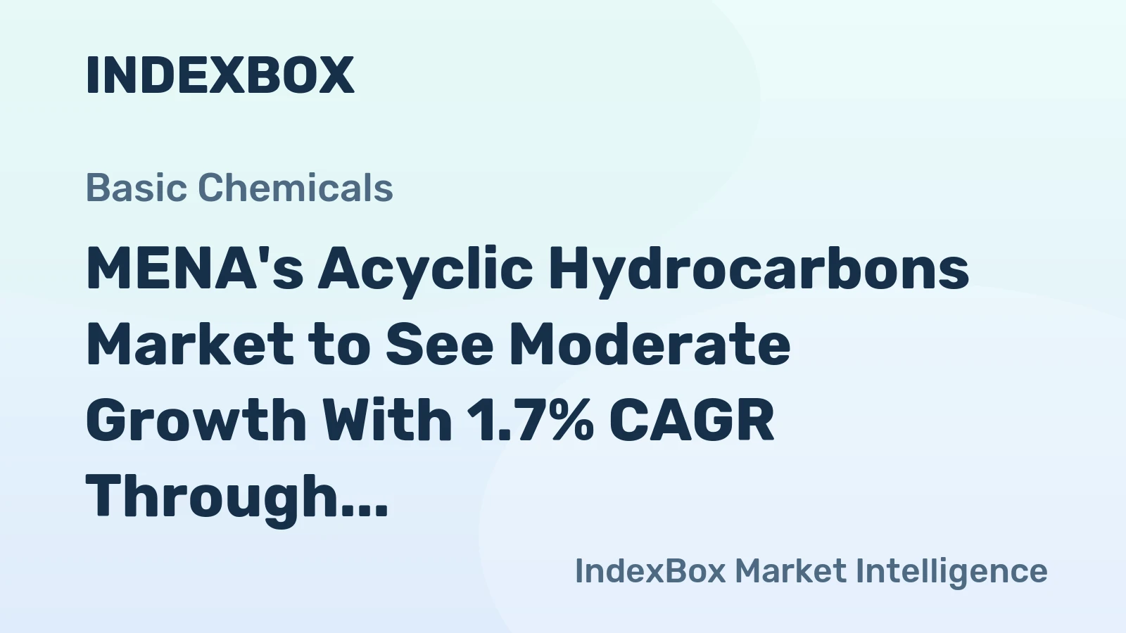 MENA's Acyclic Hydrocarbons Market to See Moderate Growth With 1.7% CAGR Through 2035