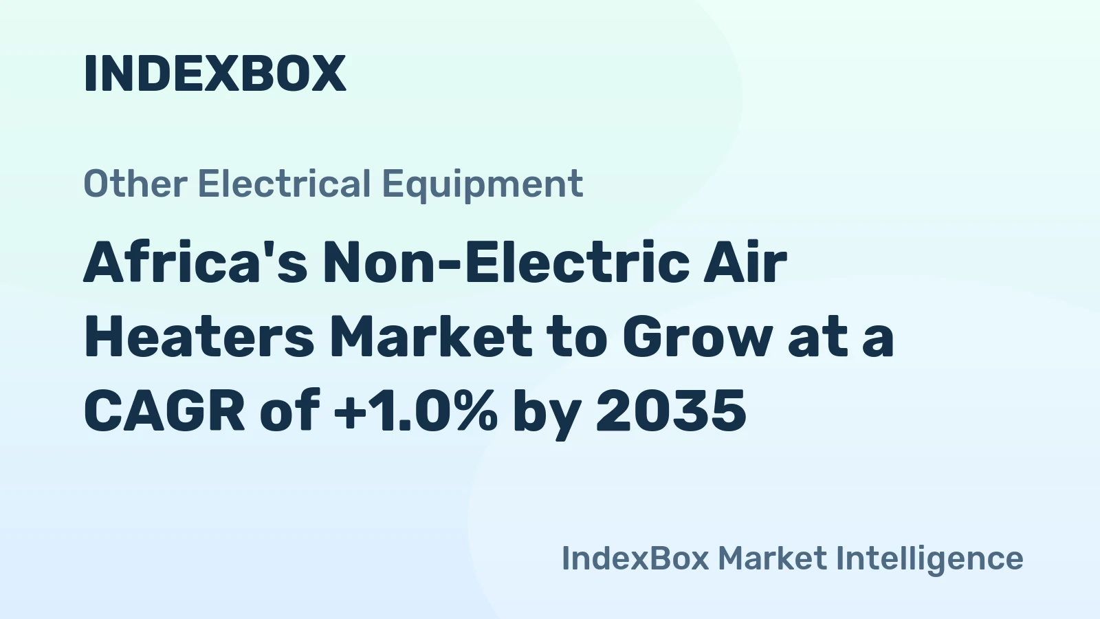 Africa's Non-Electric Air Heaters Market to Grow at a CAGR of +1.0% by 2035