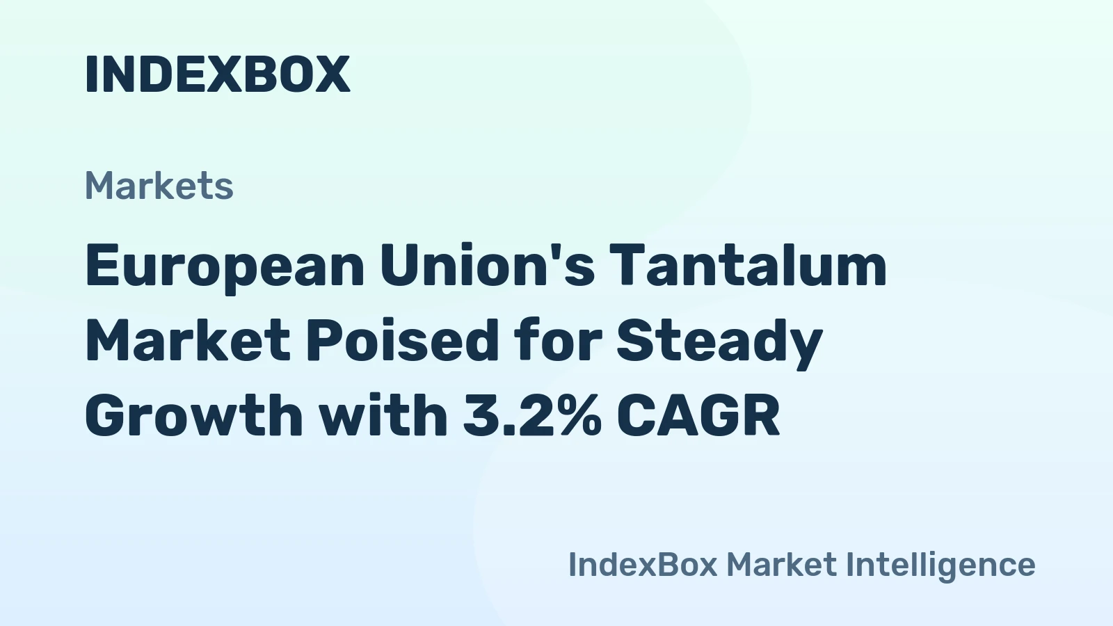 European Union's Tantalum Market Poised for Steady Growth with 3.2% CAGR