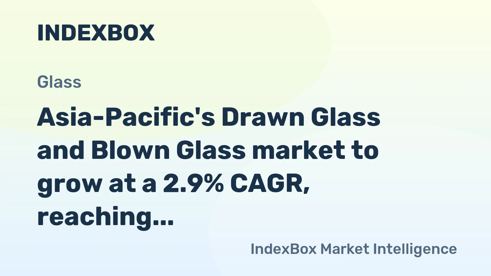 Asia-Pacific's Drawn Glass and Blown Glass market to grow at a 2.9% CAGR, reaching 266M square meters by 2035, driven by rising regional demand.