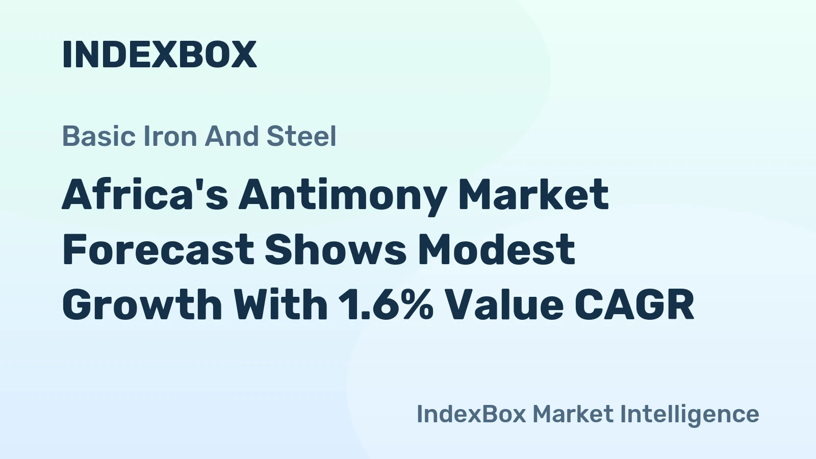 Africa's Antimony Market Forecast Shows Modest Growth With 1.6% Value CAGR