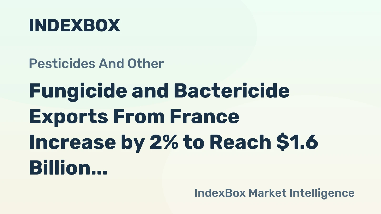Fungicide and Bactericide Exports From France Increase by 2% to Reach $1.6 Billion in 2023