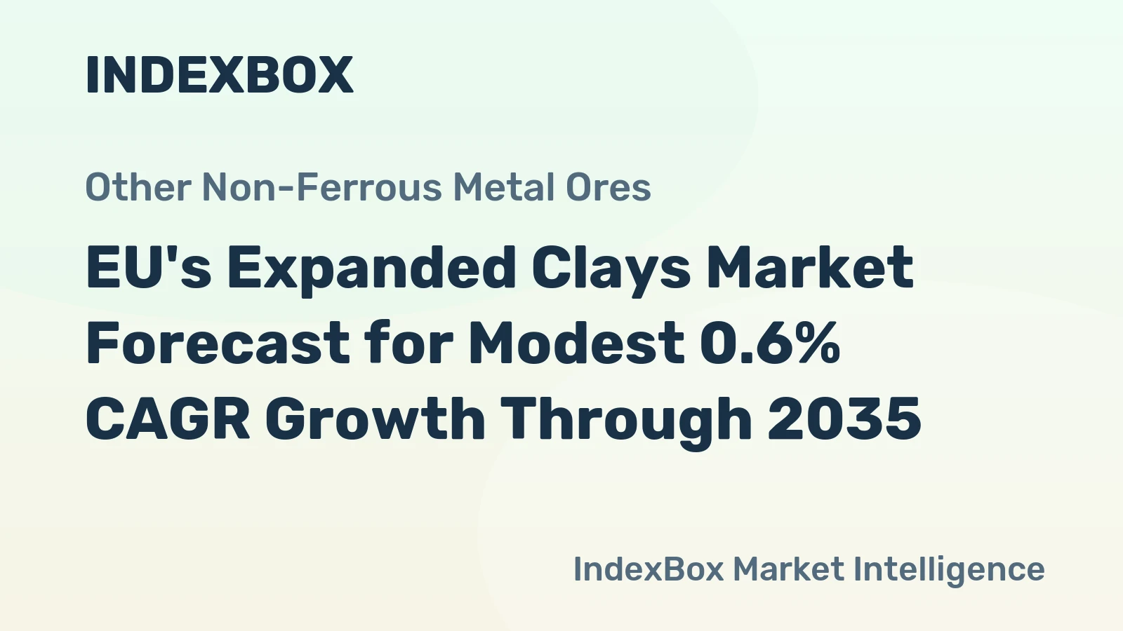 EU's Expanded Clays Market Forecast for Modest 0.6% CAGR Growth Through 2035