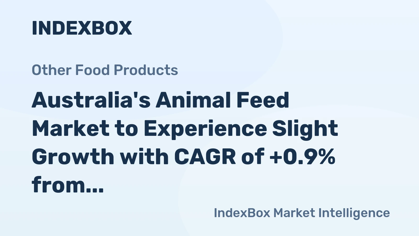 Australia's Animal Feed Market to Experience Slight Growth with CAGR of +0.9% from 2024 to 2035