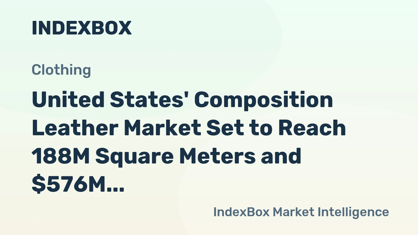 United States' Composition Leather Market Set to Reach 188M Square Meters and $576M in Value