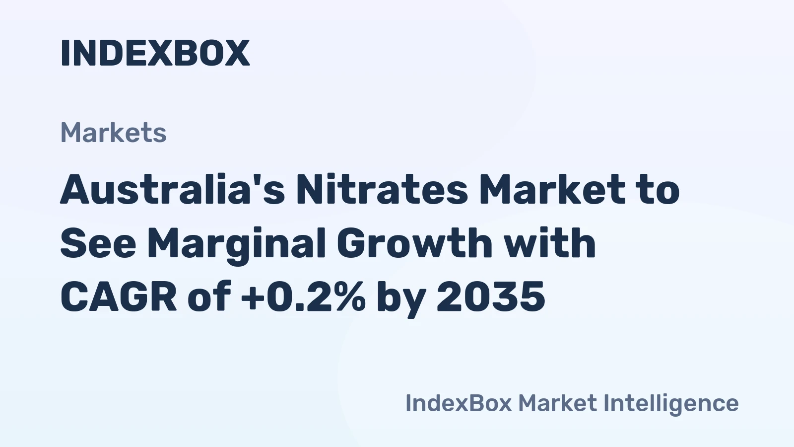 Australia's Nitrates Market to See Marginal Growth with CAGR of +0.2% by 2035