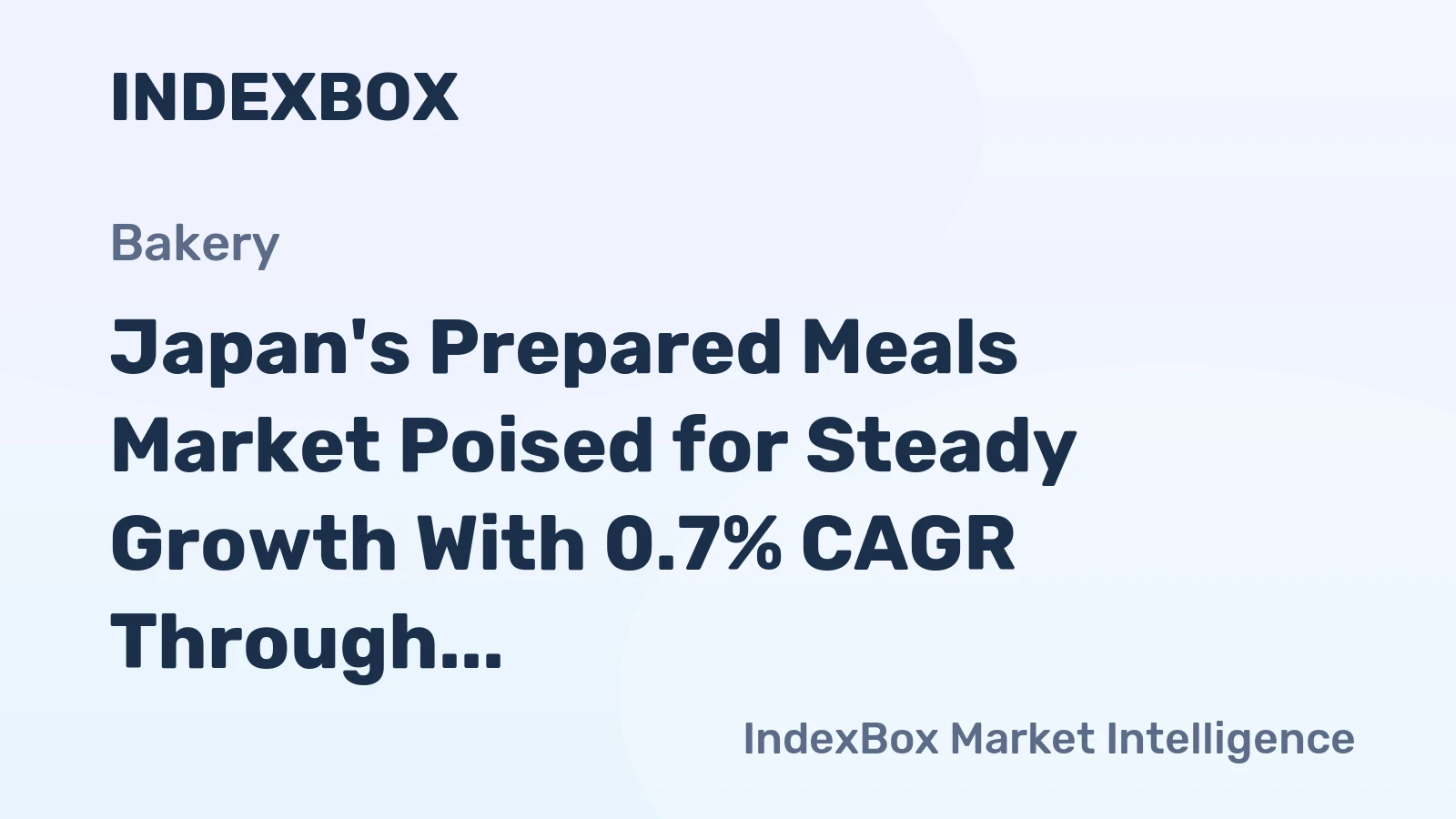 Japan's Prepared Meals Market Poised for Steady Growth With 0.7% CAGR Through 2035