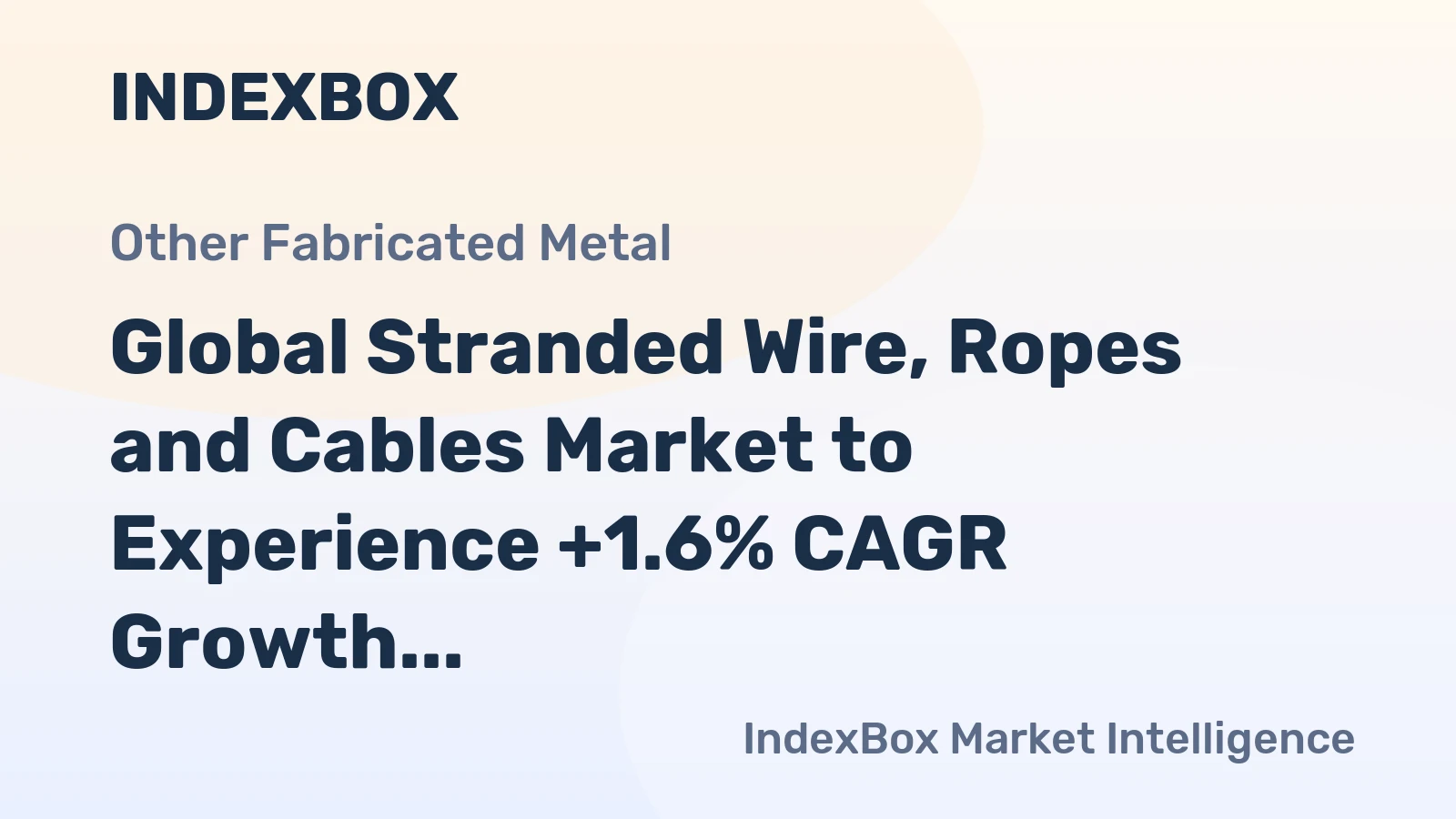Global Stranded Wire, Ropes and Cables Market to Experience +1.6% CAGR Growth, Reaching 13M Tons by 2035