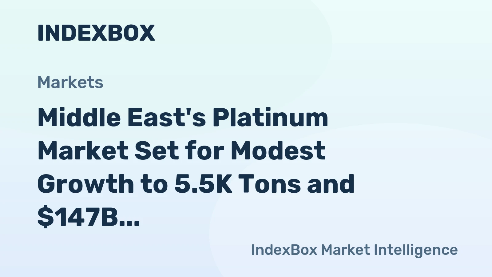 Middle East's Platinum Market Set for Modest Growth to 5.5K Tons and $147B by 2035