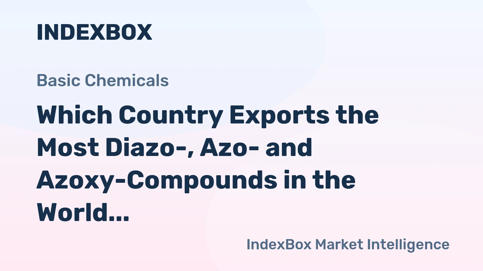 Which Country Exports the Most Diazo-, Azo- and Azoxy-Compounds in the World?