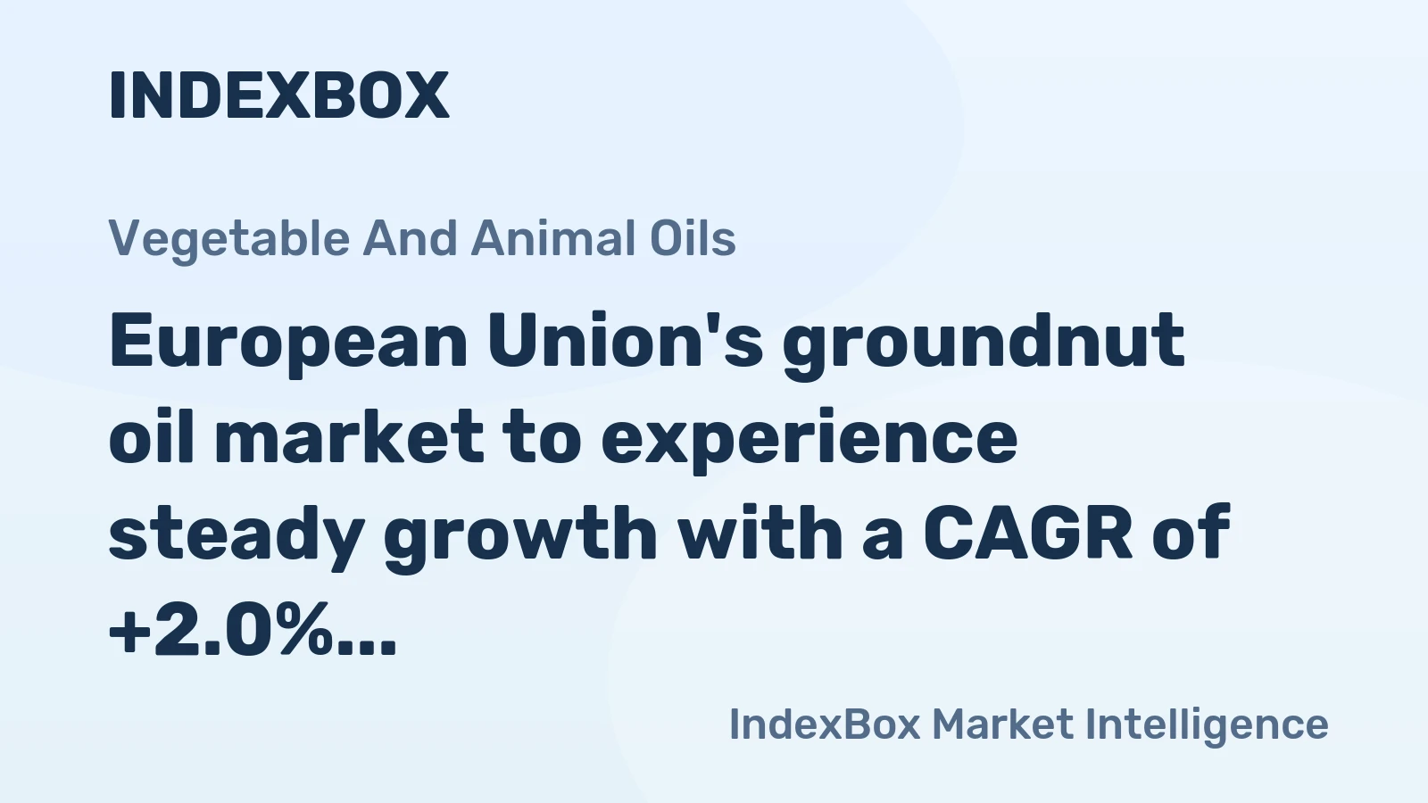European Union's groundnut oil market to experience steady growth with a CAGR of +2.0% over the next decade