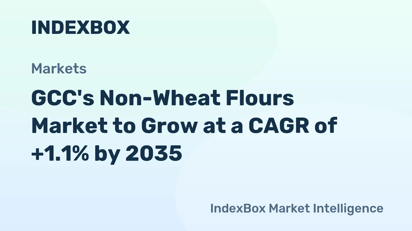 GCC's Non-Wheat Flours Market to Grow at a CAGR of +1.1% by 2035