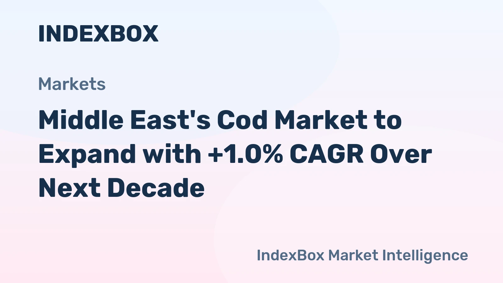 Middle East's Cod Market to Expand with +1.0% CAGR Over Next Decade