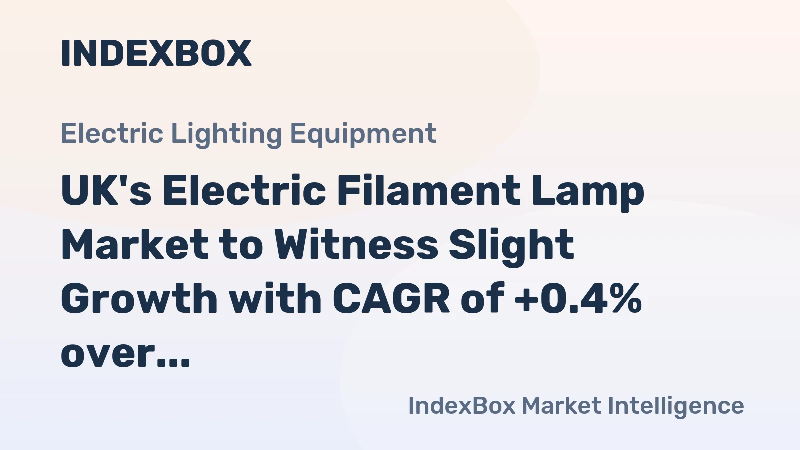 UK's Electric Filament Lamp Market to Witness Slight Growth with CAGR of +0.4% over the Next Decade