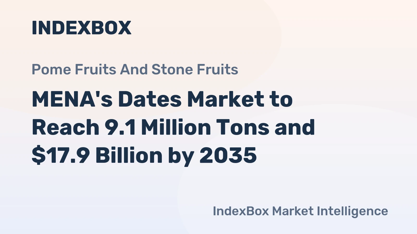 MENA's Dates Market to Reach 9.1 Million Tons and $17.9 Billion by 2035