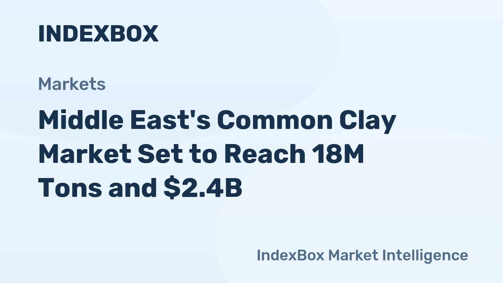 Middle East's Common Clay Market Set to Reach 18M Tons and $2.4B