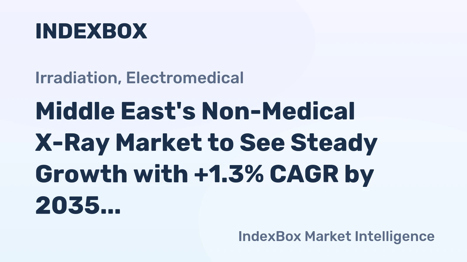 Middle East's Non-Medical X-Ray Market to See Steady Growth with +1.3% CAGR by 2035