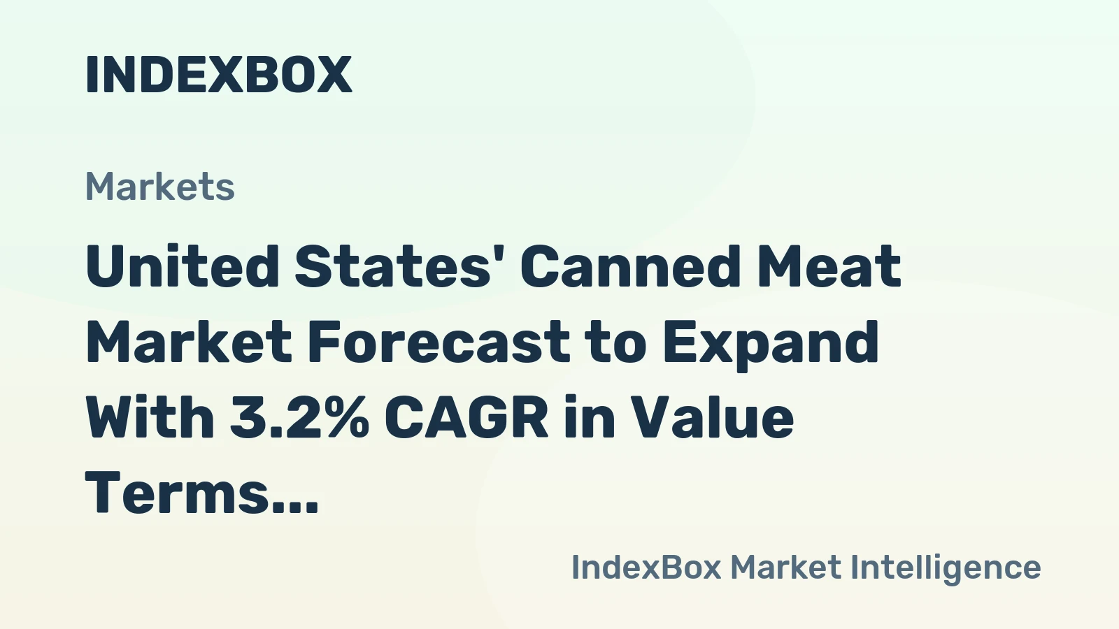 United States' Canned Meat Market Forecast to Expand With 3.2% CAGR in Value Terms