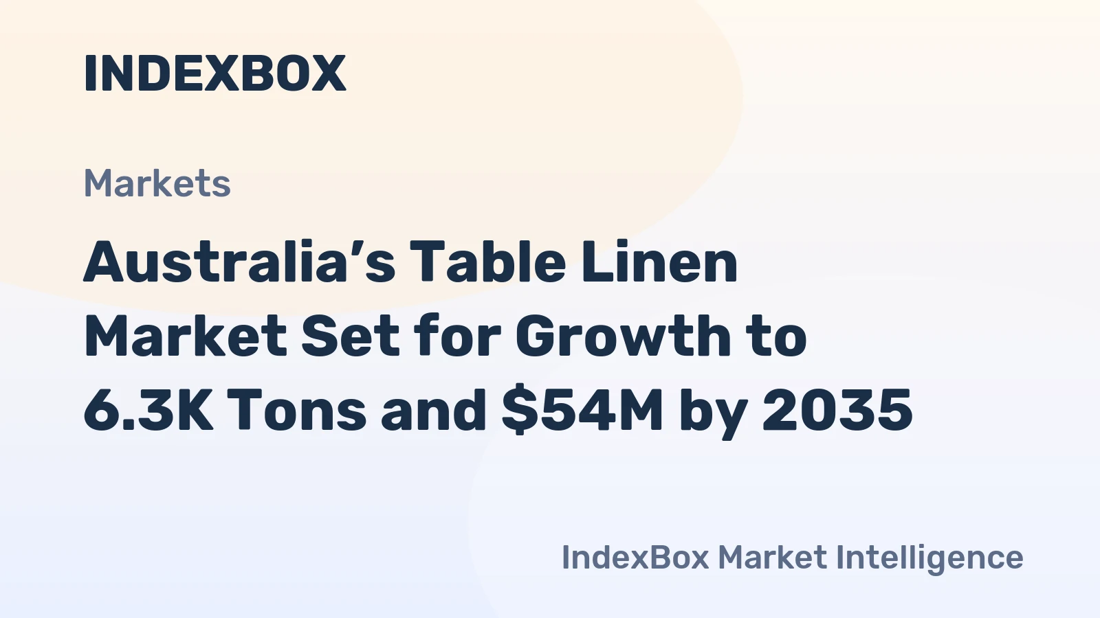 Australia’s Table Linen Market Set for Growth to 6.3K Tons and $54M by 2035