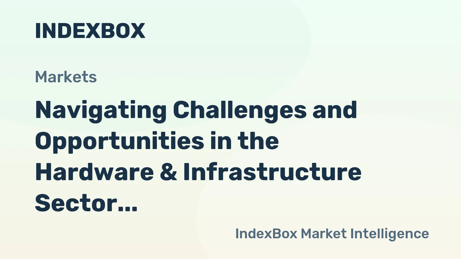Navigating Challenges and Opportunities in the Hardware & Infrastructure Sector