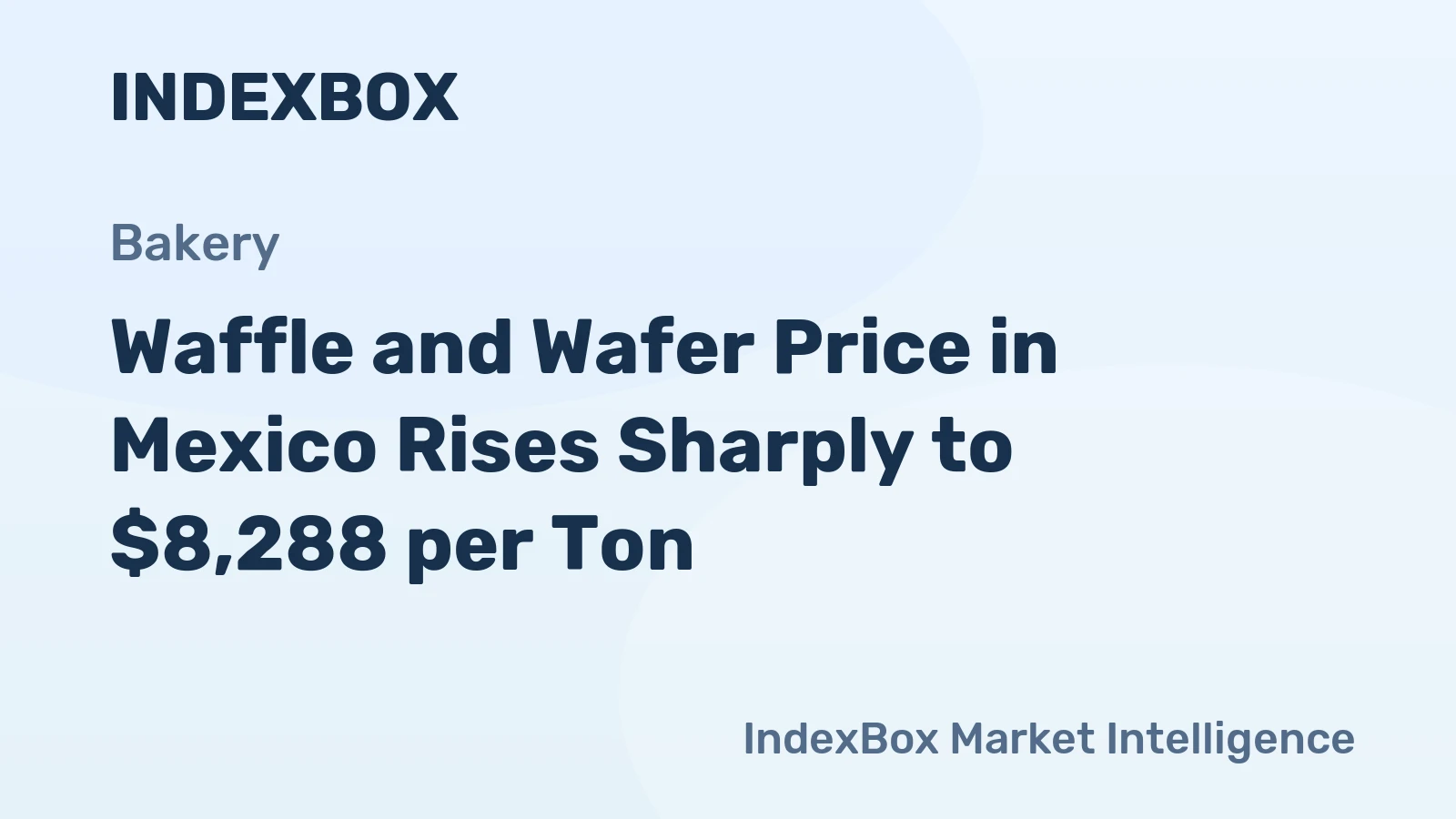 Waffle and Wafer Price in Mexico Rises Sharply to $8,288 per Ton