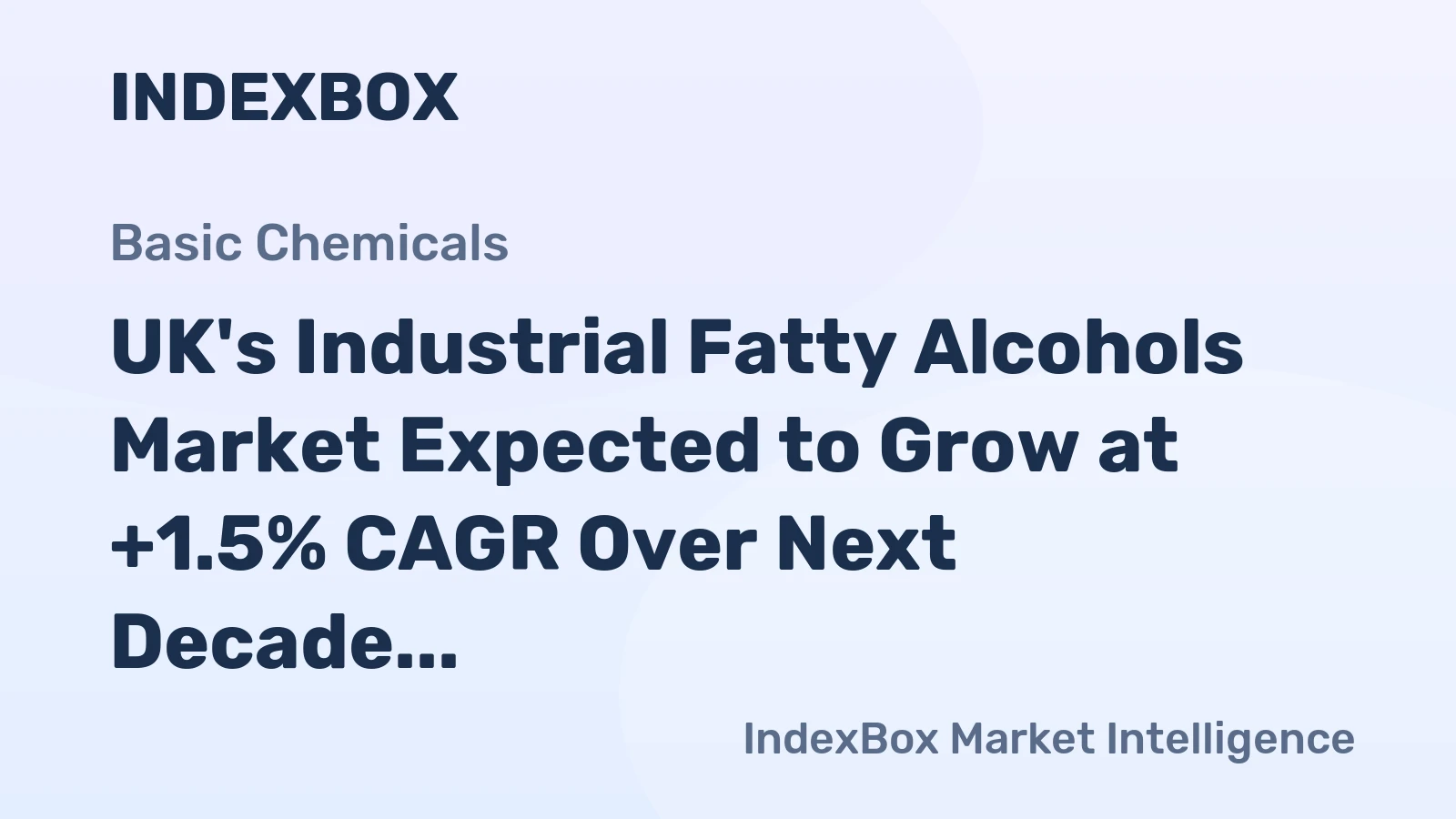 UK's Industrial Fatty Alcohols Market Expected to Grow at +1.5% CAGR Over Next Decade