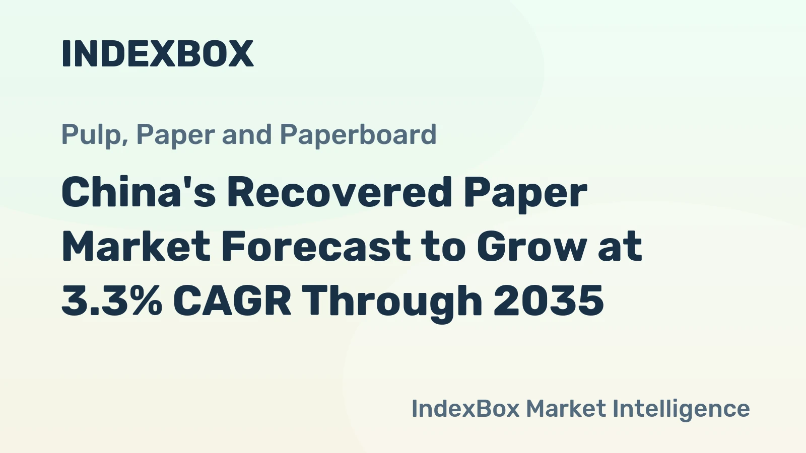 China's Recovered Paper Market Forecast to Grow at 3.3% CAGR Through 2035