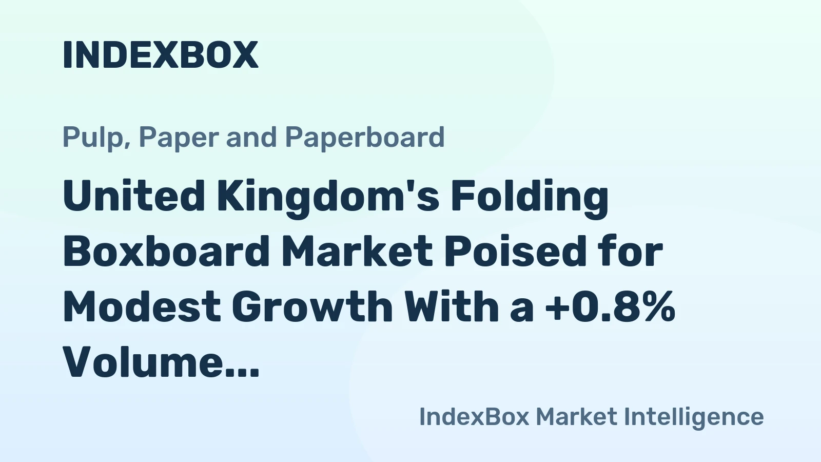 United Kingdom's Folding Boxboard Market Poised for Modest Growth With a +0.8% Volume CAGR Through 2035