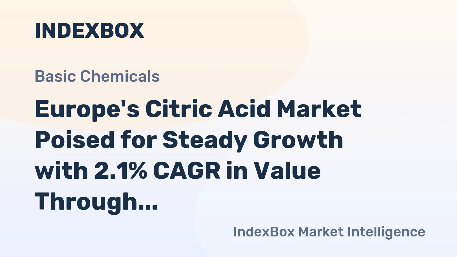 Europe's Citric Acid Market Poised for Steady Growth with 2.1% CAGR in Value Through 2035