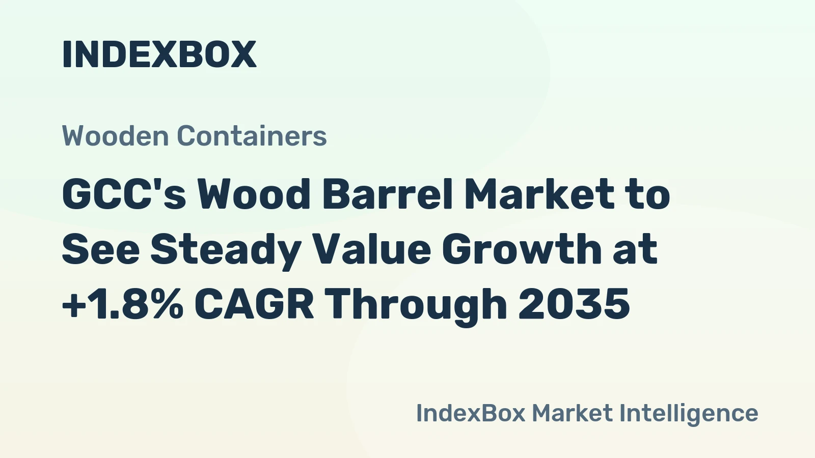GCC's Wood Barrel Market to See Steady Value Growth at +1.8% CAGR Through 2035