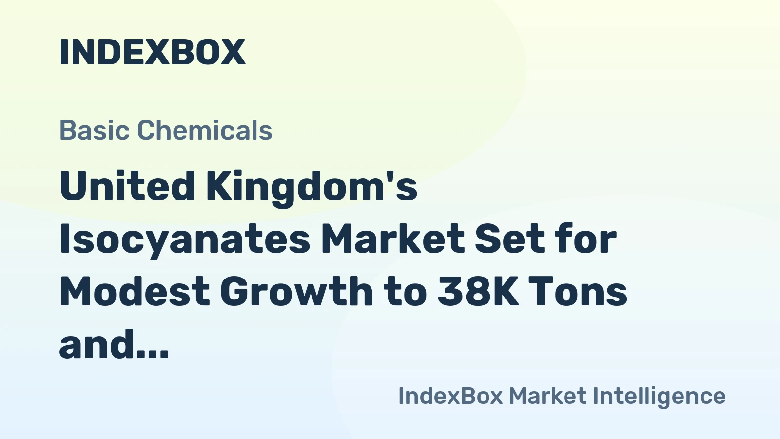 United Kingdom's Isocyanates Market Set for Modest Growth to 38K Tons and $150M