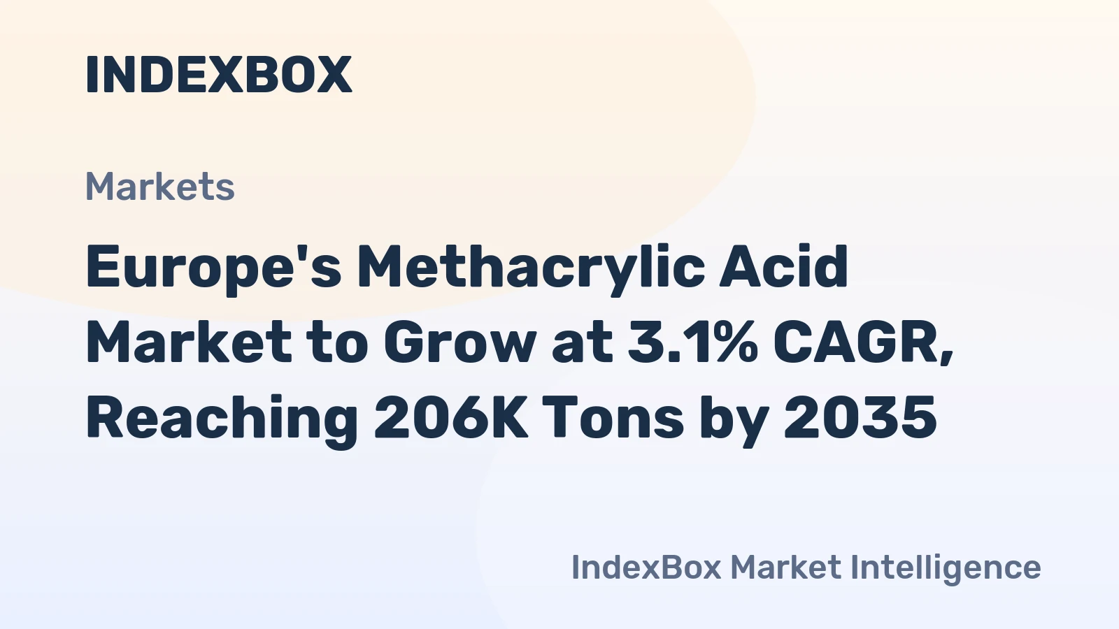 Europe's Methacrylic Acid Market to Grow at 3.1% CAGR, Reaching 206K Tons by 2035