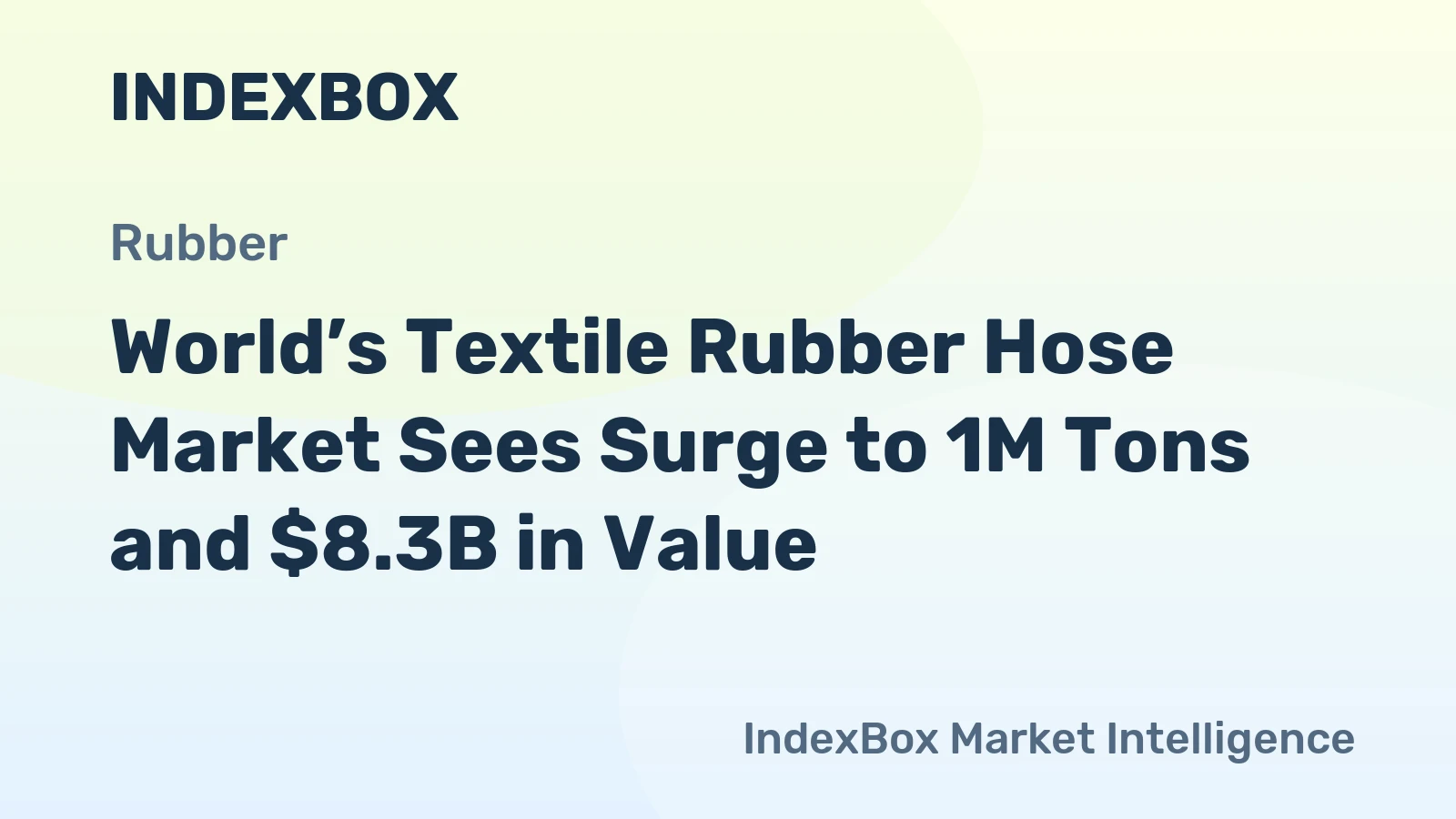 World’s Textile Rubber Hose Market Sees Surge to 1M Tons and $8.3B in Value