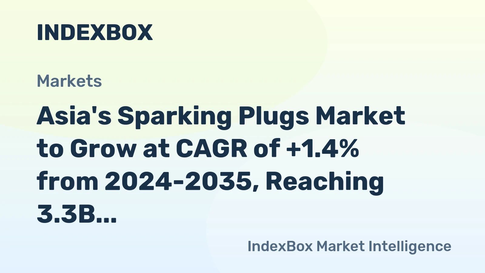 Asia's Sparking Plugs Market to Grow at CAGR of +1.4% from 2024-2035, Reaching 3.3B Units by End of Forecast Period