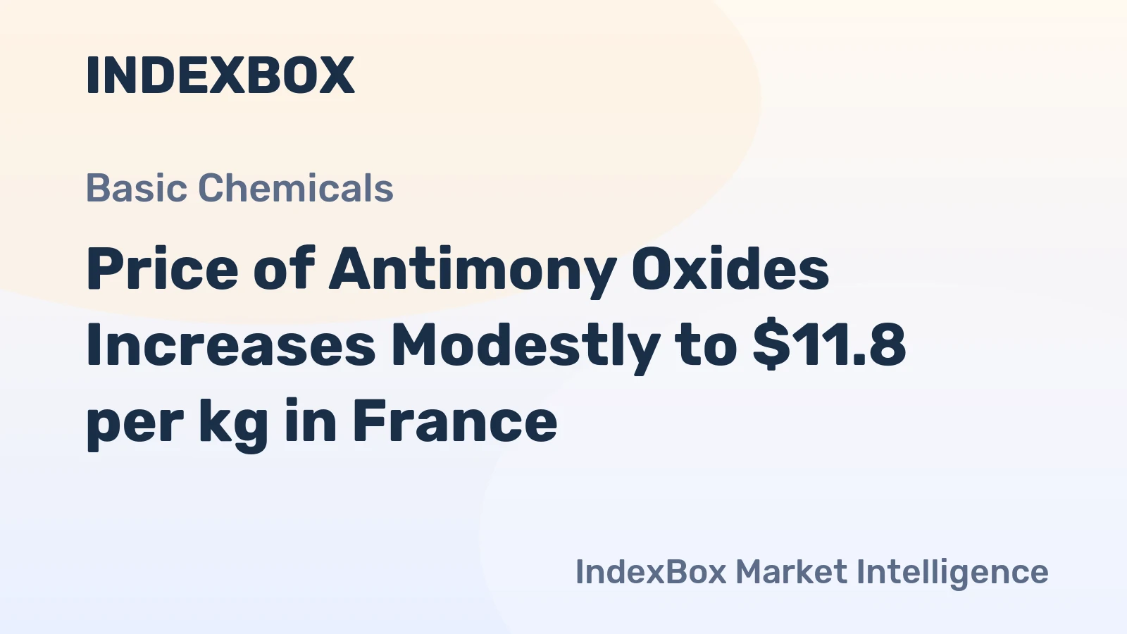 Price of Antimony Oxides Increases Modestly to $11.8 per kg in France