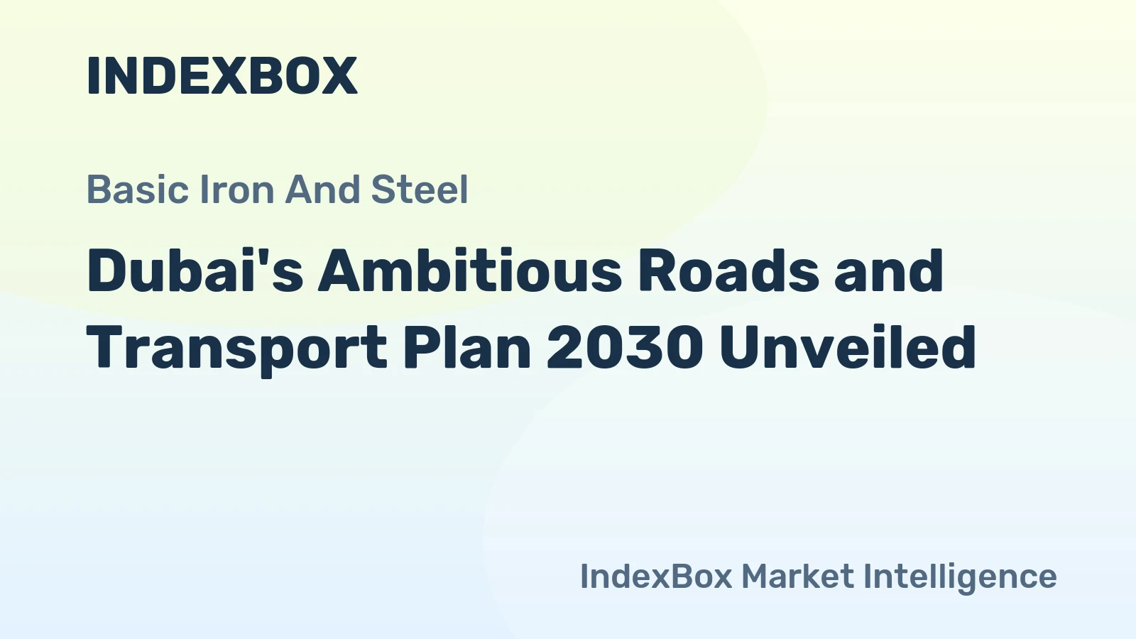 Dubai's Ambitious Roads and Transport Plan 2030 Unveiled