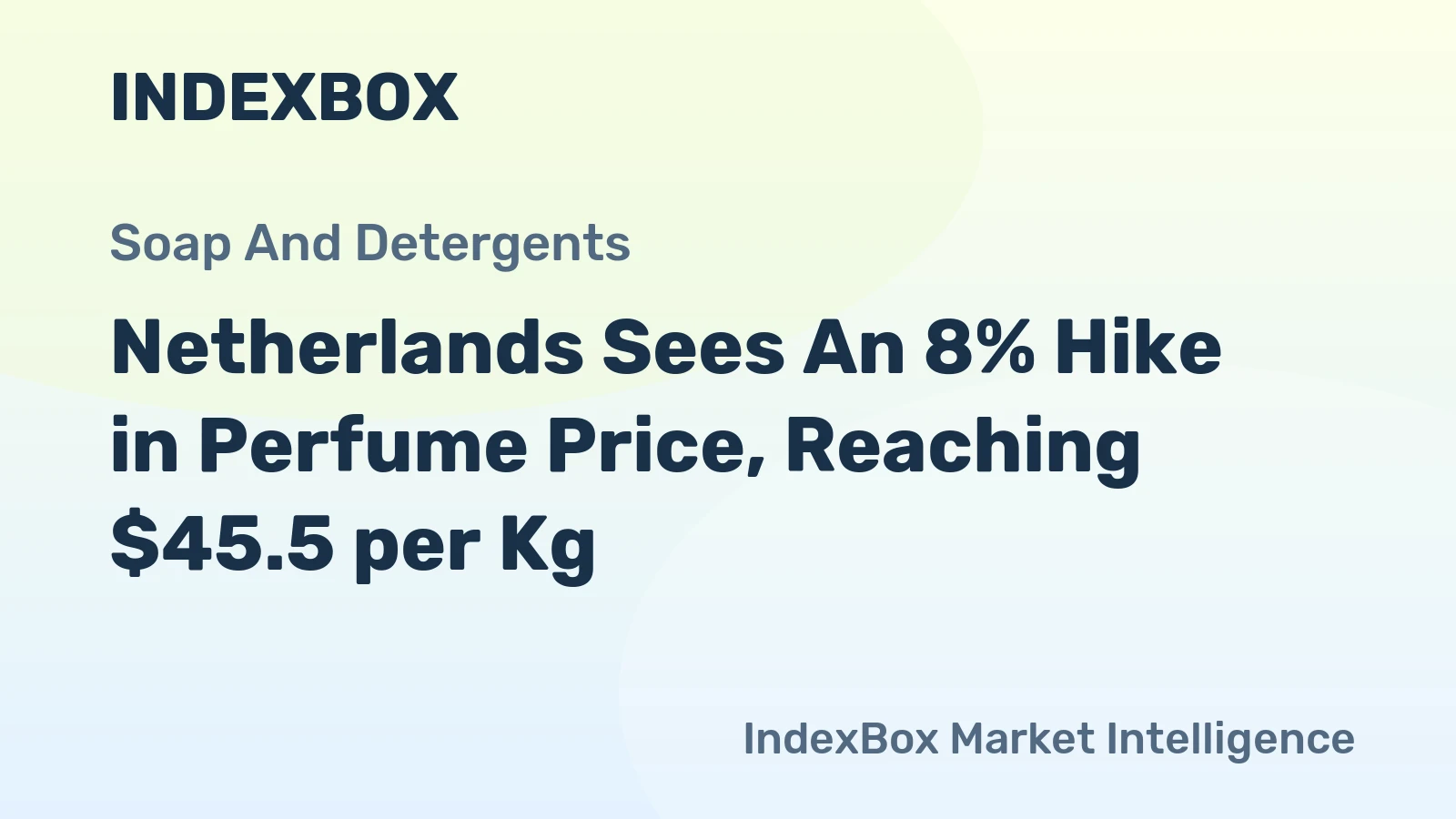Netherlands Sees An 8% Hike in Perfume Price, Reaching $45.5 per Kg.