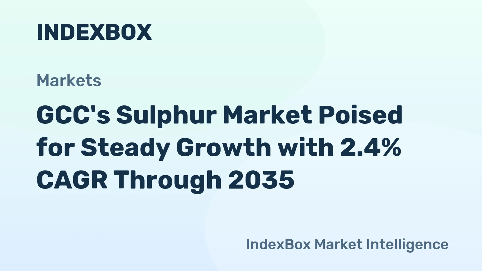 GCC's Sulphur Market Poised for Steady Growth with 2.4% CAGR Through 2035