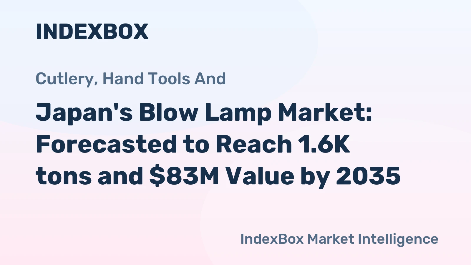 Japan's Blow Lamp Market: Forecasted to Reach 1.6K tons and $83M Value by 2035